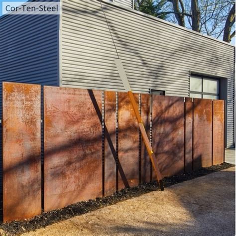 Corten Fence 3 Panels Cor Ten Steel Nz