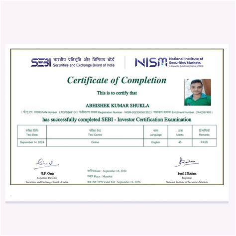 Abhishek Kumar Shukla On Linkedin Sebi Investment Finance