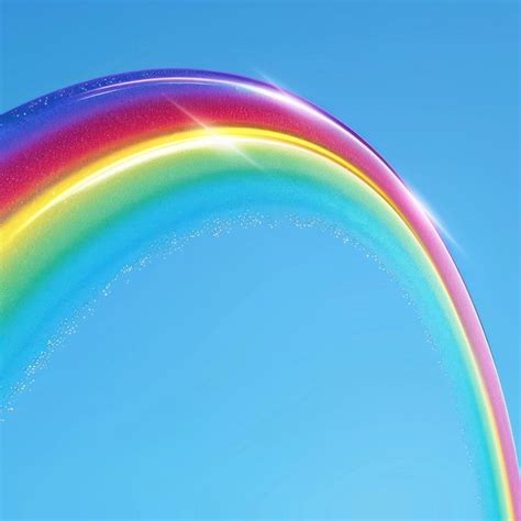 Rainbow Arc Against Blue Sky Premium Ai Generated Image