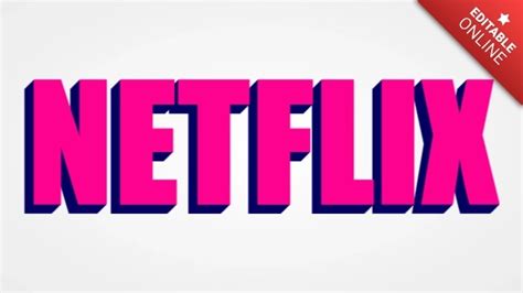Netflix This Is Pop Editable Logo Series Text Effect Generator