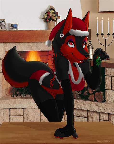 Rule 34 Anthro Canine Christmas Ear Piercing Facial Piercing Female
