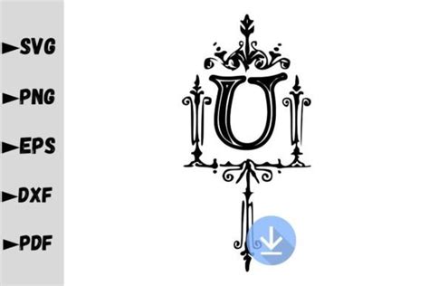 Monogram Letter U Monogram Svg Graphic By Jada Boutique Design · Creative Fabrica