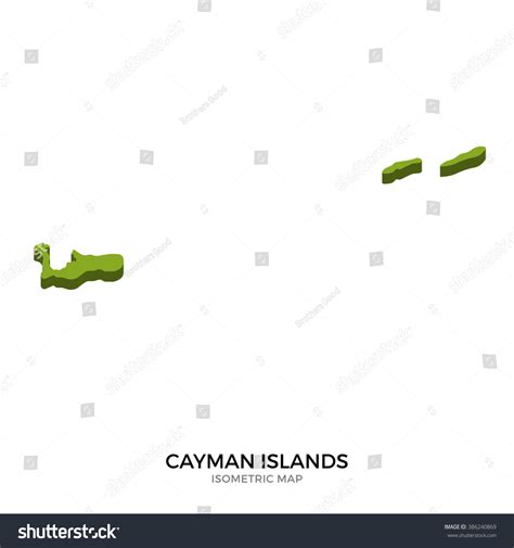 Isometric Map Cayman Islands Detailed Vector Stock Vector Royalty Free