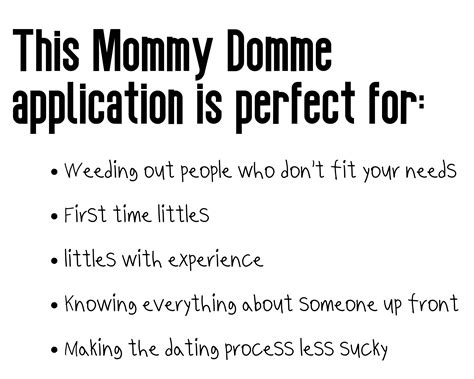Mommy Dom Application For Littlespace Dating Bdsm Little Etsy