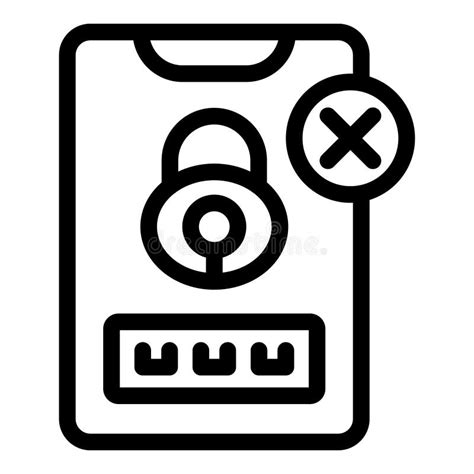 Smartphone Showing Wrong Password With Padlock Icon Stock Vector