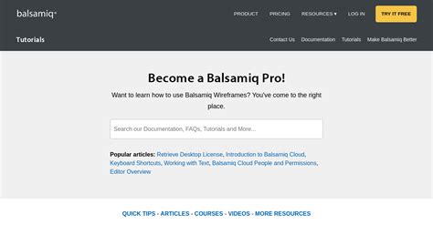 Balsamiq Tutorials