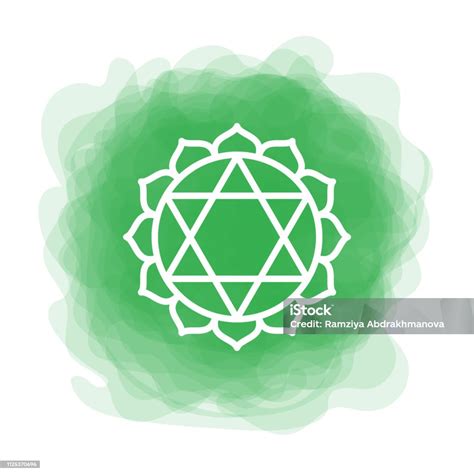 阿納哈塔圖示第四個心脈輪向量綠色煙熏圓圈線符號聖骨的標誌冥想向量圖形及更多人體圖片 人體 人體骨骼 佛教 Istock