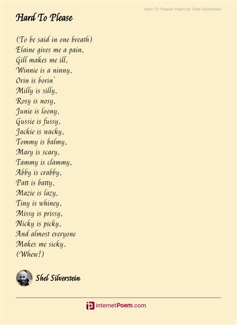 Lazy Jane Imgsparkcom Silverstein Poems Shel