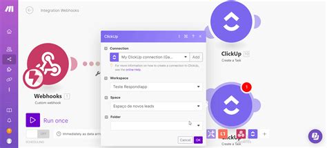 Integração Com Clickup Via Make Webhooks Respondi