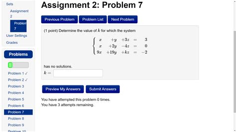 Solved Point Determine The Value Of K For Which The Chegg