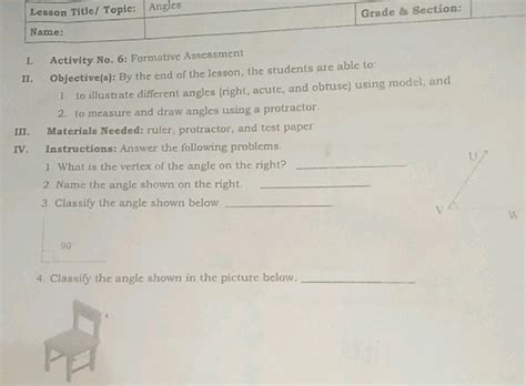 Lesson Title Topic Angles Grade As Section Studyx