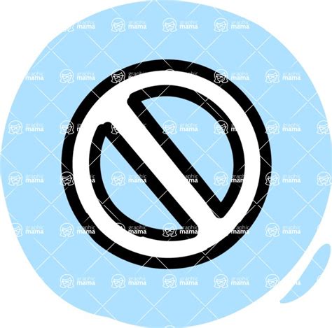 Blue Circle Restricted Icon Cute Icons Mega Pack Graphicmama