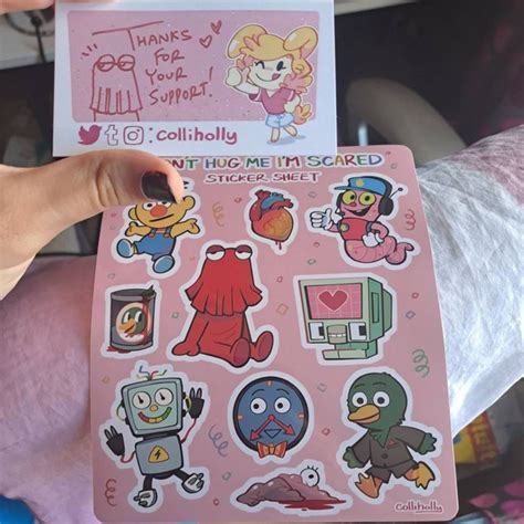 Dont Hug Me Im Scared Dhmis Die Cut Vinyl Sticker Sheet 65 X 55