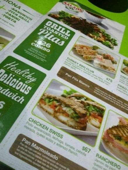 Carta Súper Salads Nuevo Laredo