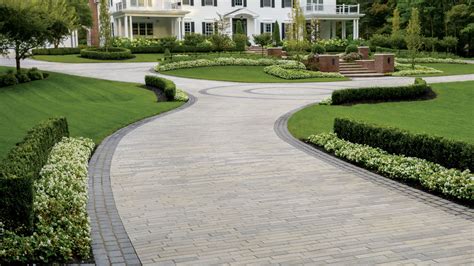 Paver Driveway Pavers Walkway Shale Grey Deer Park Front