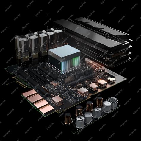 Diagram Of Gpu Architecture Showing Cores Memory And Cooling Components Premium Ai Generated Image