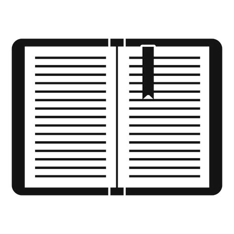 Premium Vector Open Tutorial With Bookmark Icon Simple Illustration