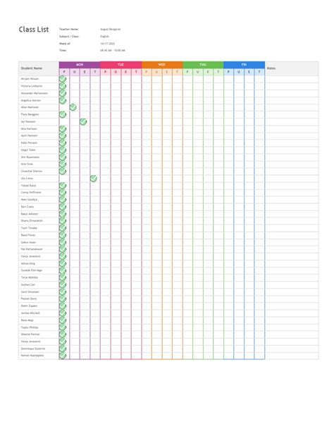 class attendance list1 pdf