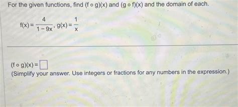 Solved For the given functions, find (f@g)(x) ﻿and (g@f)(x) | Chegg.com