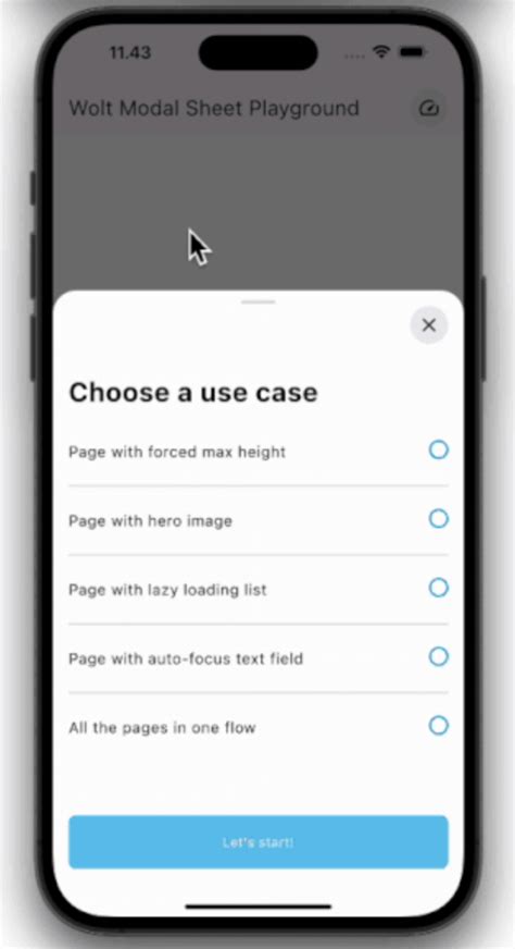 Woltmodalsheet Flutter Package In Bottom Panels And Bottomsheets Category Flutter Gems
