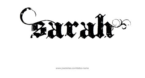 Sarah Name Tattoo Designs