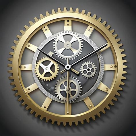 Gear Clock And Number Counter Template Design Premium Ai Generated Image