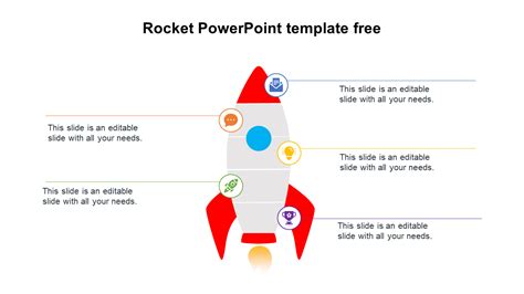 Multinode Rocket Powerpoint Template Free Download
