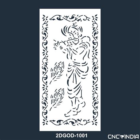 2dgod 1001 Shri Krishna Vector Dxf Eps File Download Cnc India