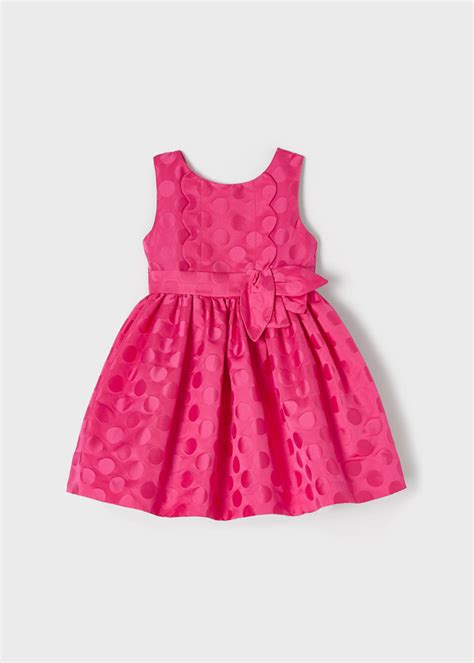 Vestido Fucsia Lunares Y Moño Niña Mayoral Tep Tep® Alta Moda