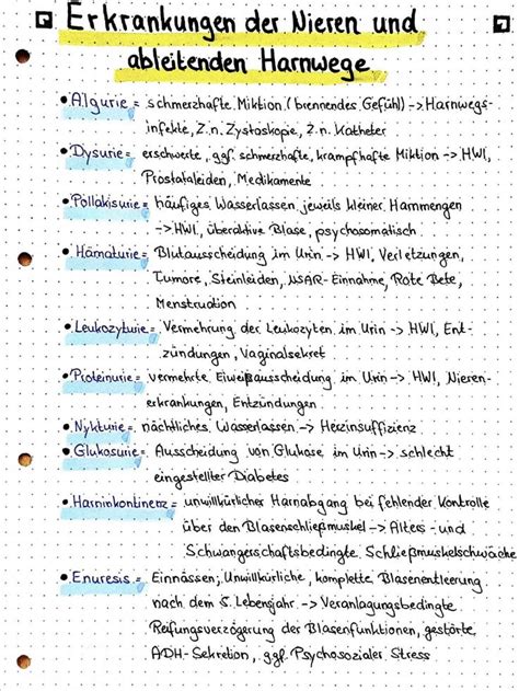 Erkrankungen Der Nieren Und Ableitenden Harnwege