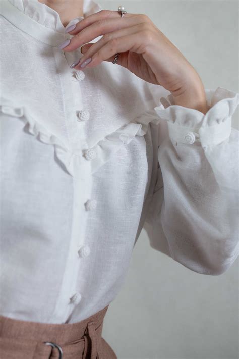 Esme Ruffled Blouse Pdf Sewing Pattern Victorian Inspired Romance Milaonni Sewing Patterns