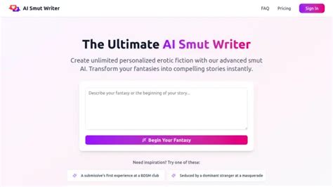 Ai Smut Writer Create Unlimited Personalized Erotic Fiction With Our