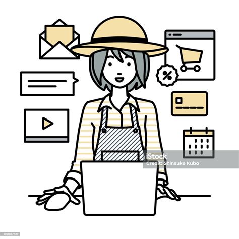 웹 사이트 검색 디지털 마케팅 결제 온라인 스토어 관리 및 책상에서 고객을 지원하기 위해 랩톱 컴퓨터를 사용하는 농부 여성