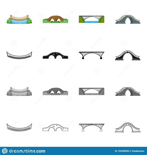 Vector Design Of Connection And Design Logo Collection Of Connection And Side Stock Vector