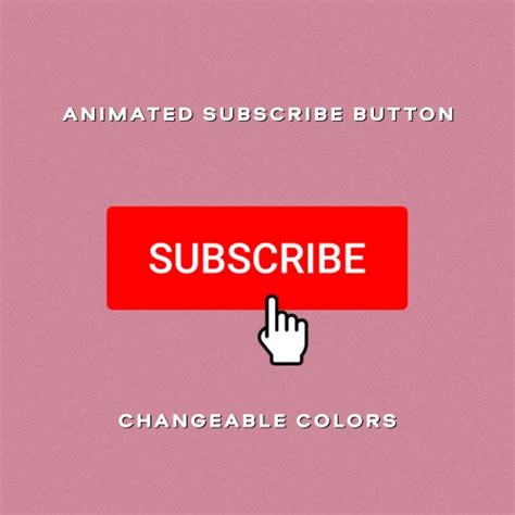 Animated Youtube Subscribe Button Overlay For Intro Videos Etsy