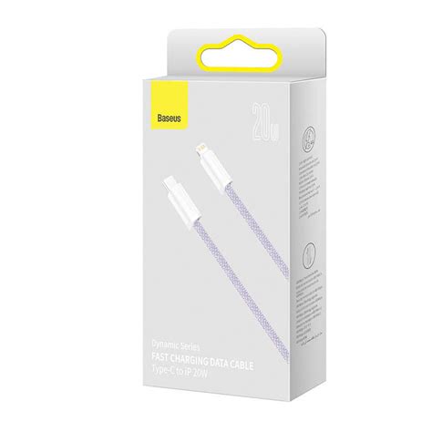 Baseus Dynamic Usb C Lightning Adat Töltőkábel 20w 1m Lila