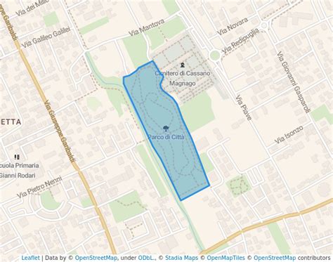 Parco Di Città In Cassano Magnago Map And Routes