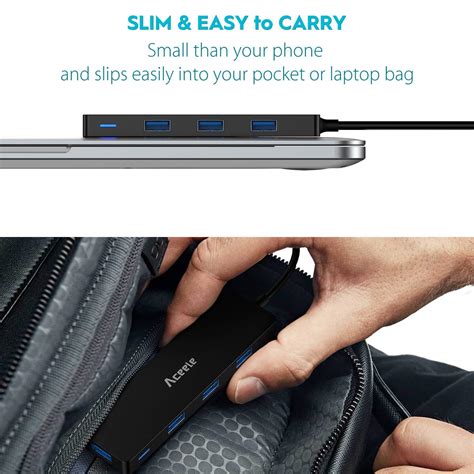 Buy USB 3 0 Hub Aceele 4 Port USB 3 0 Ultra Slim Data Hub USB Extender For Oculus Rift S Mac