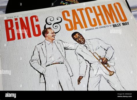 Viersen Germany January 9 2024 Closeup Of Bing And Satchmo Vinyl