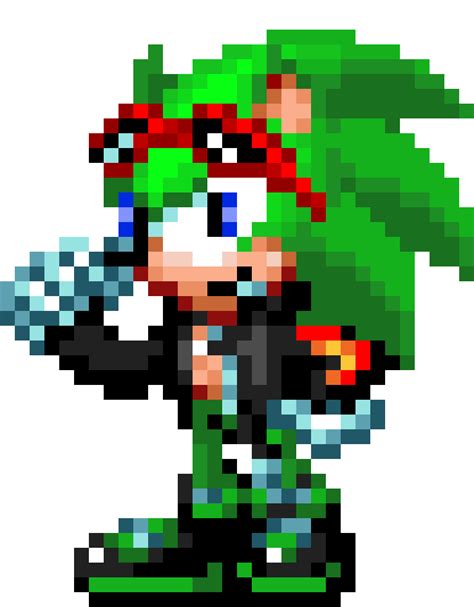 Scourge The Hedgehog Maniafied Sprite 1 By Shadicalthehedgehog On