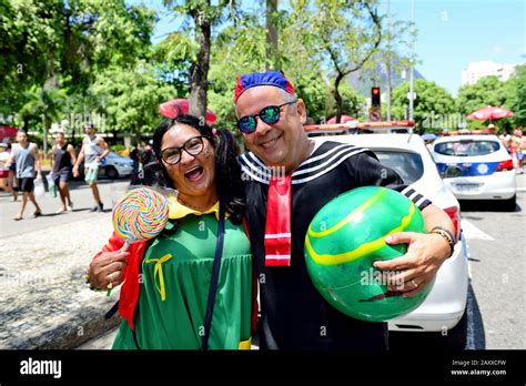 Brazil February 8 2020 Revelers Dressed Up As El Chavo Television