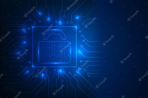 Premium Vector Binary Code Protection Technology Abstract Futuristic Digital Padlock Security