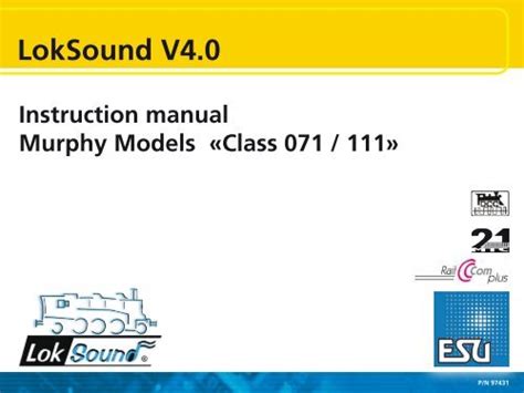 Class 071 111 Dcc Instructions Murphy Models