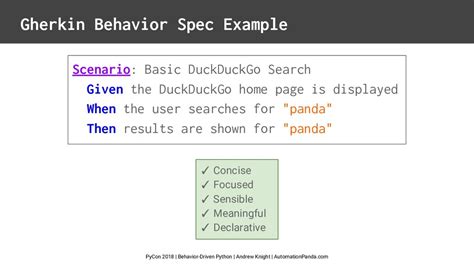 Andrew Knight Behavior Driven Python Speaker Deck