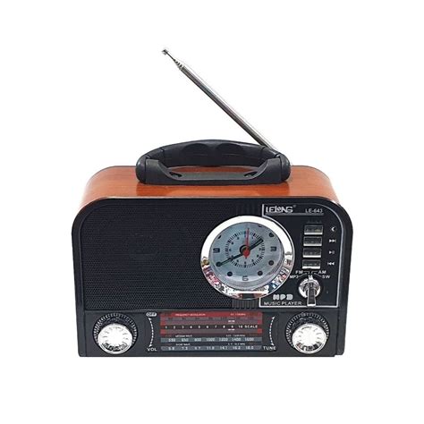 Radio Retro Vintage Bluetooth am fm usb sd Relógio no Shoptime