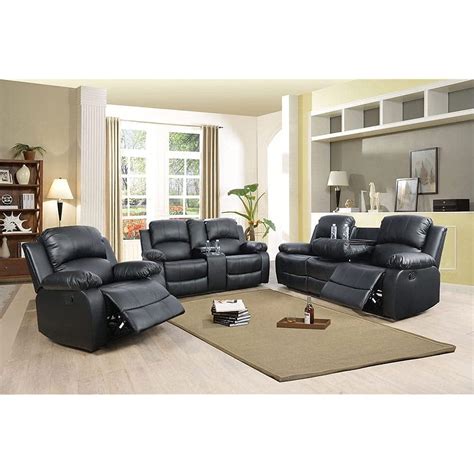 Mo Finance Sectional Recliner Sofa Set With Drop Down Table PCS Motion Sofa Loveseat