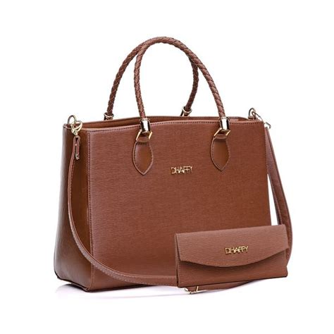 Kit De Bolsa Feminina Grande Com Carteira Caramelo Dhaffy Dhaffy