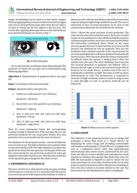 Irjet Smart Mirror Using Eye Gaze Tracking Pdf