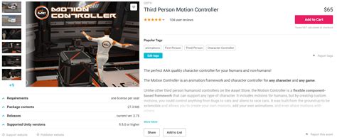 Third Person Motion Controller V275 Nulled Store