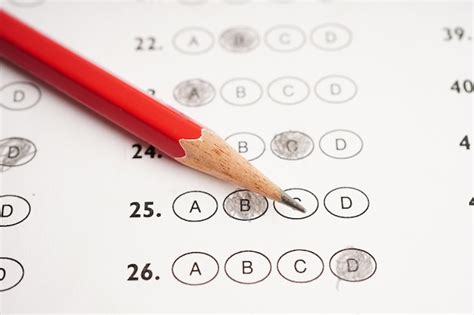 Premium Photo Answer Sheets With Pencil Drawing Fill To Select Choice